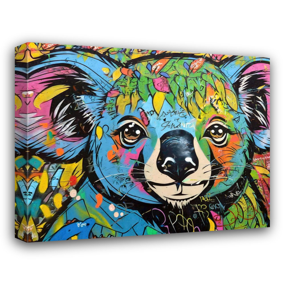 Red Barrel Studio® " Koala Graffitianimals " on Canvas | Wayfair